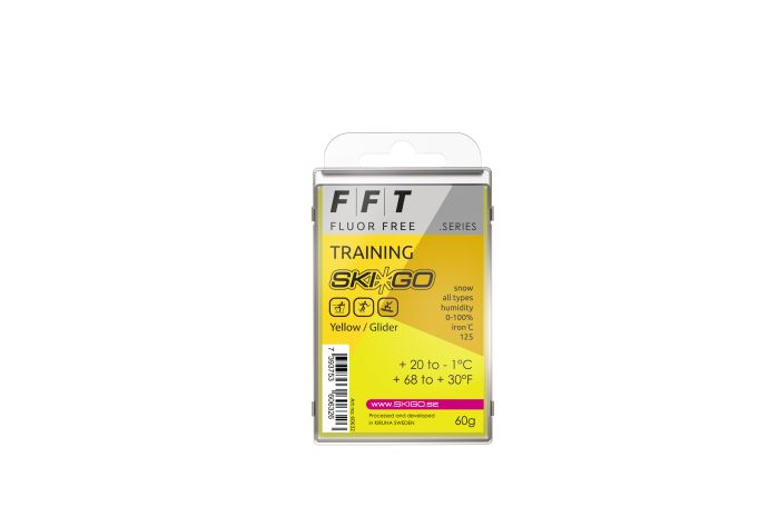 Buy Ski-Go FFT Yellow Training paraffin, 60g with free shipping - skiwax.eu