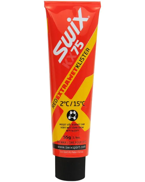 Buy SWIX KX75 Red Extra Wet Klister +15°...+2°C, 55g with free shipping - skiwax.eu