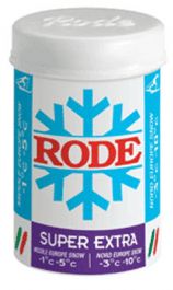 RODE Grip wax Blue Super Extra -1°...-5°C/ -3°...-10°C, 50g | Skiwax Europe